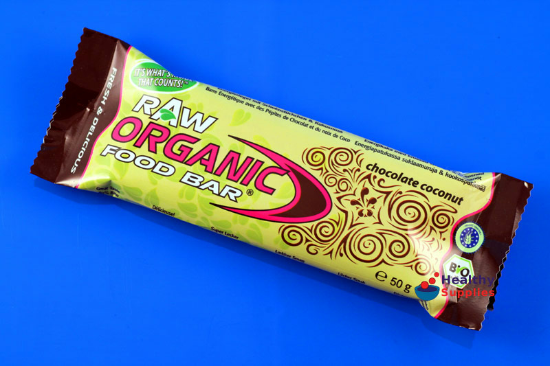 Chocolate Coconut Raw Organic Food Bar 50g | Healthy Supplies