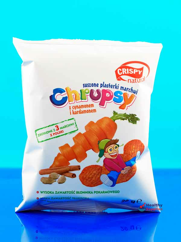 Crunchy Carrot, Cinnamon & Cardamom Crisps 20g (Crispy Natural ...