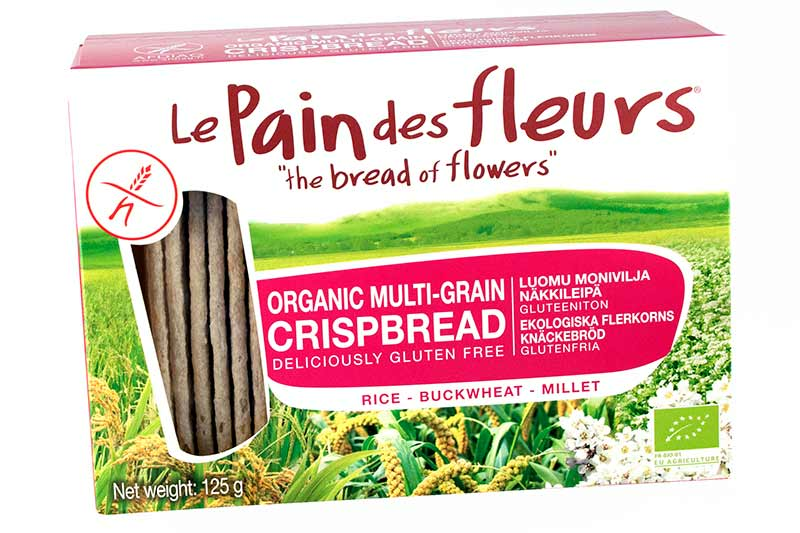 Gluten-Free Multigrain Crispbread 125g, Organic (Le Pain des Fleurs ...