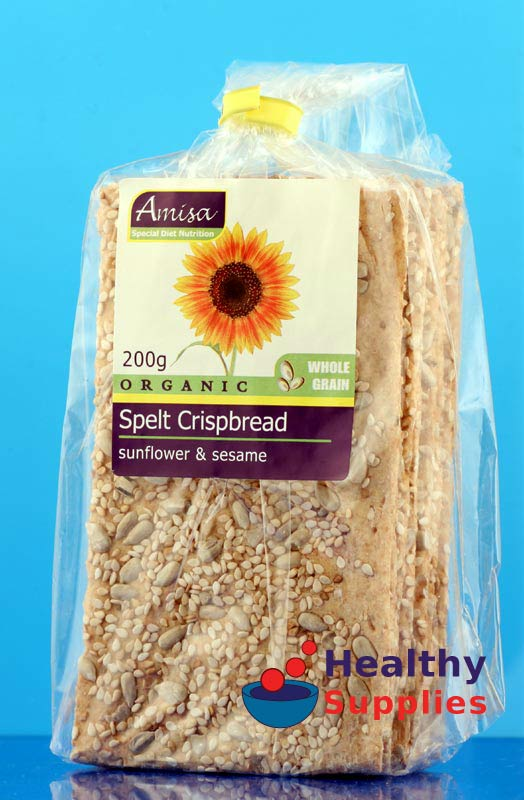 Amisa Spelt Crispbread Sesame Seed & Sunflower 200g | Healthy Supplies