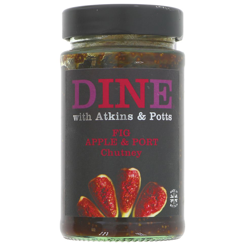 Fig, Apple & Port Chutney 220g (Dine With Atkins & Potts) | Healthy ...