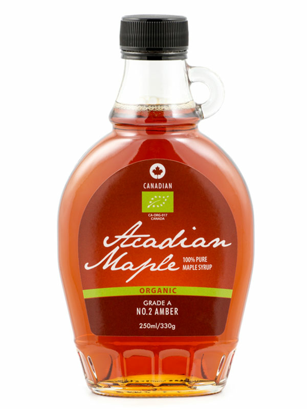 Amber Maple Syrup, Organic 250ml (Acadian Maple) | Healthy Supplies