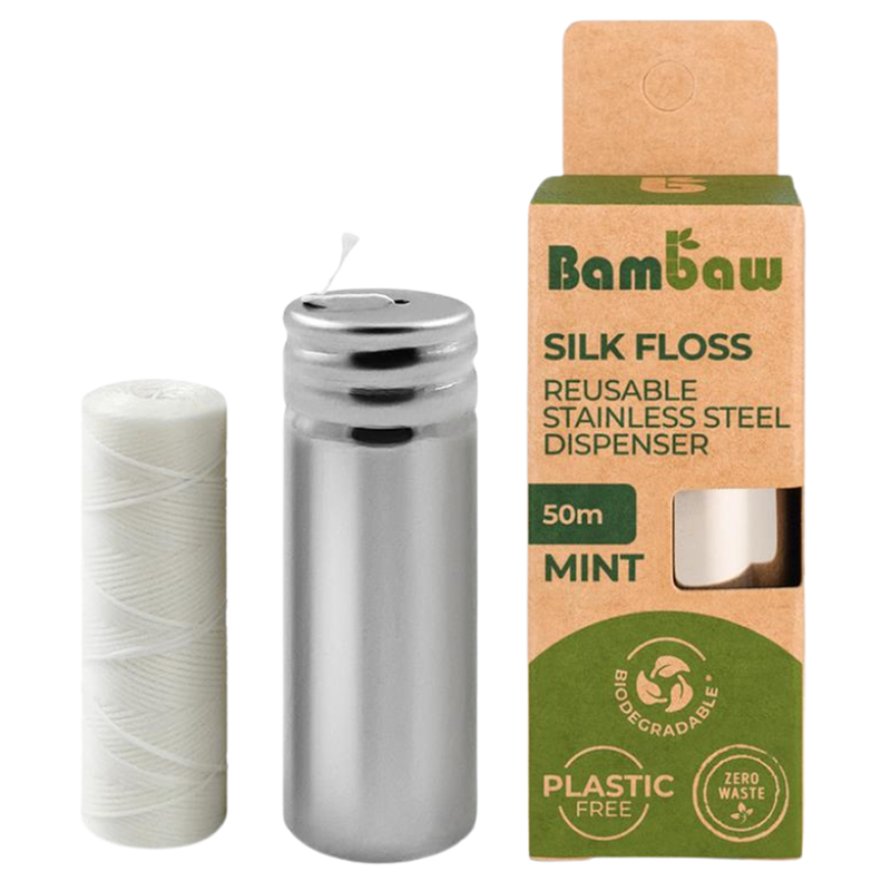 Reusable Stainless Steel Silk Floss Dispenser (Bambaw) | Healthy Supplies