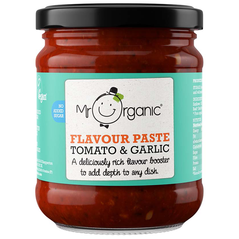 Organic Italian Tomato & Garlic Flavour Paste 200g (Mr Organic ...