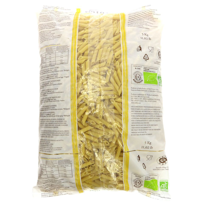 Organic Penne White Pasta 5kg (Iris) | Healthy Supplies