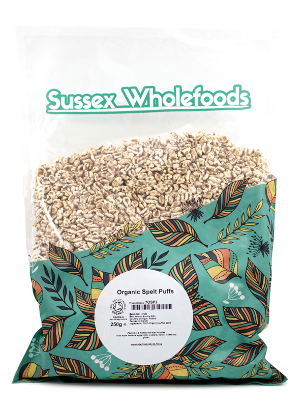 Organic Spelt Puffs 500g (Sussex Wholefoods) | Healthy Supplies