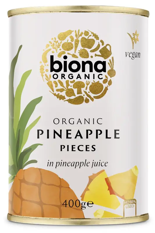 Organic Pineapple Pieces 400g (Biona) | Healthy Supplies
