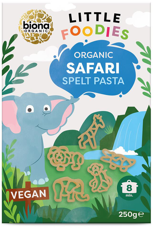 Organic Little Foodies Spelt Safari Animals 250g (Biona) | Healthy Supplies