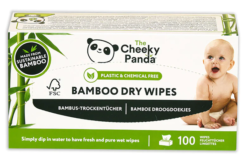 Bamboo Multi-Purpose Dry Wipes x 100 (Cheeky Panda) | Healthy Supplies