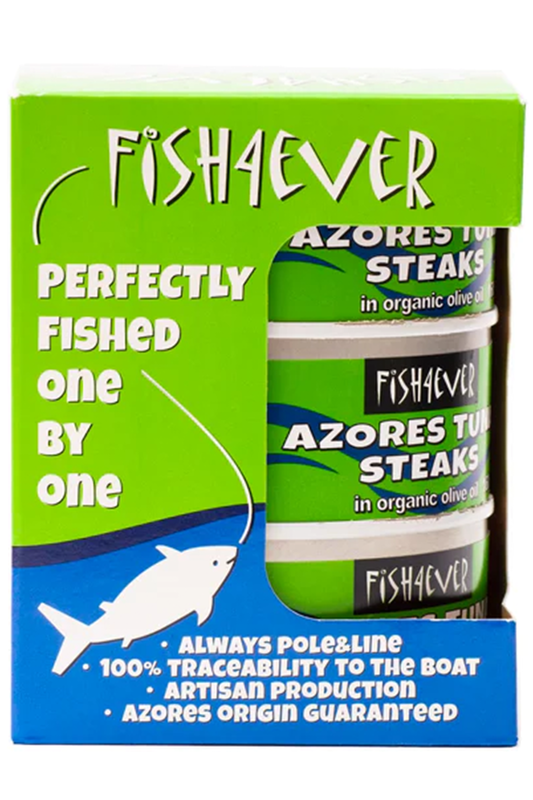 Azores Tuna Steaks in Organic Olive Oil Triple Pack 3 x 160g (Fish4ever ...