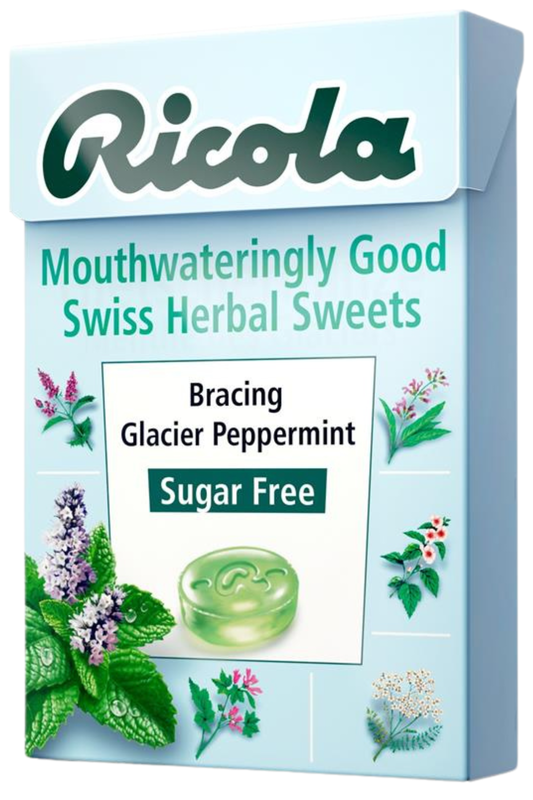 Glacier Peppermint Sugar Free Sweets 45g (Ricola) | Healthy Supplies