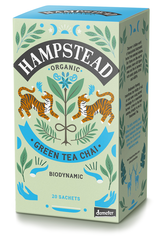 Organic Green Tea Chai 20 Sachets 40g (Hampstead Tea) | Healthy Supplies