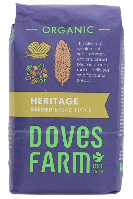 Organic Heritage Seeded Bread Flour 1kg (Doves Farm) | Healthy Supplies