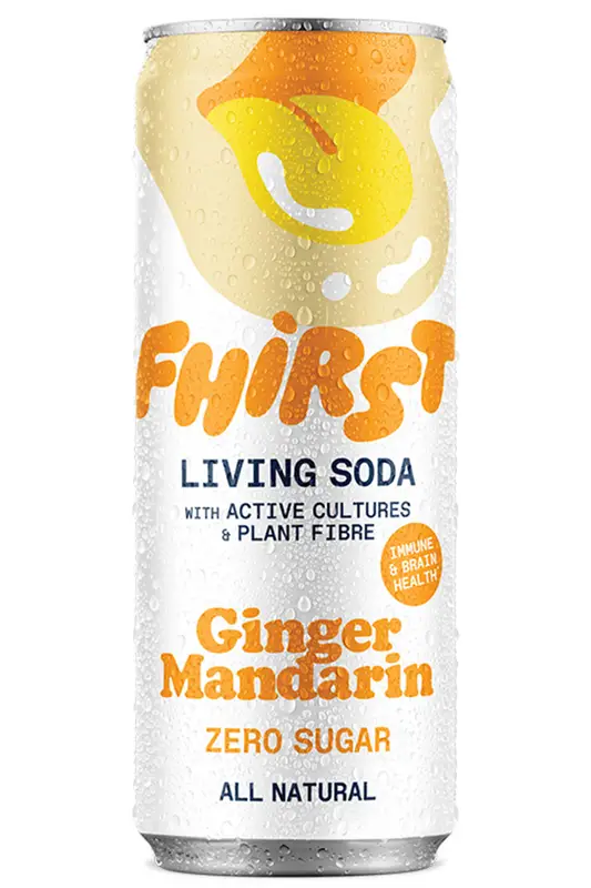 Ginger Mandarin Living Soda Probiotic and Prebiotic 330ml (FHIRST ...