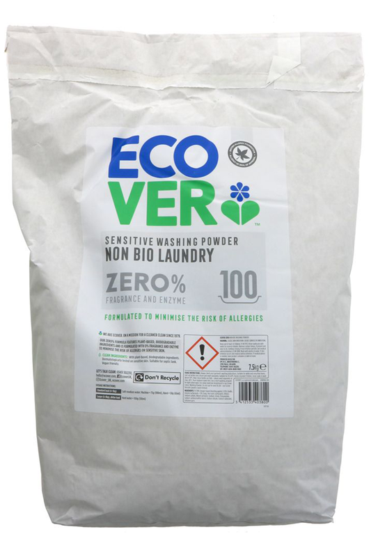 Non-Bio Washing Powder 7.5kg (Ecover Zero) | Healthy Supplies