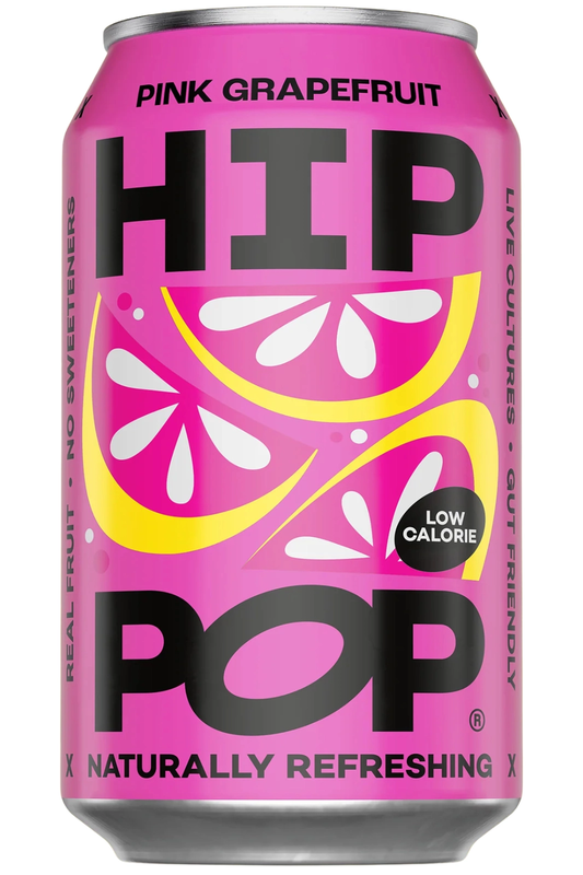 Living Soda Pink Grapefruit 330ml (Hip Pop) | Healthy Supplies