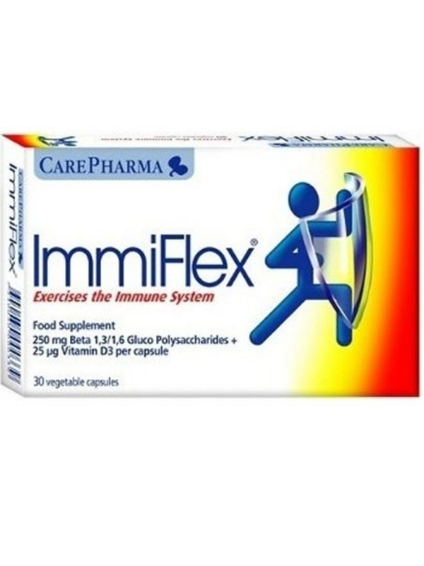 Wellmune 250mg + 25 Mcg Vit D3, 30caps (Immiflex) | Healthy Supplies