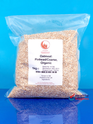 Oatmeal: Pinhead/Coarse, Organic 1kg (Sussex Wholefoods ...