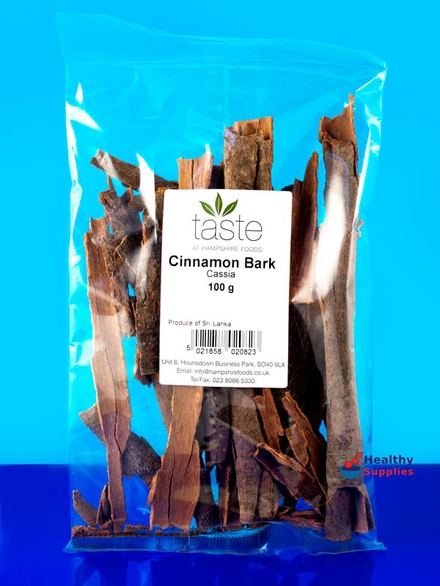 Cassia Cinnamon Bark 100g (Hampshire Foods) - HealthySupplies.co.uk ...