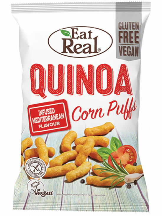 Quinoa Puffs Mediterranean 40g (Eat Real) | Healthy Supplies
