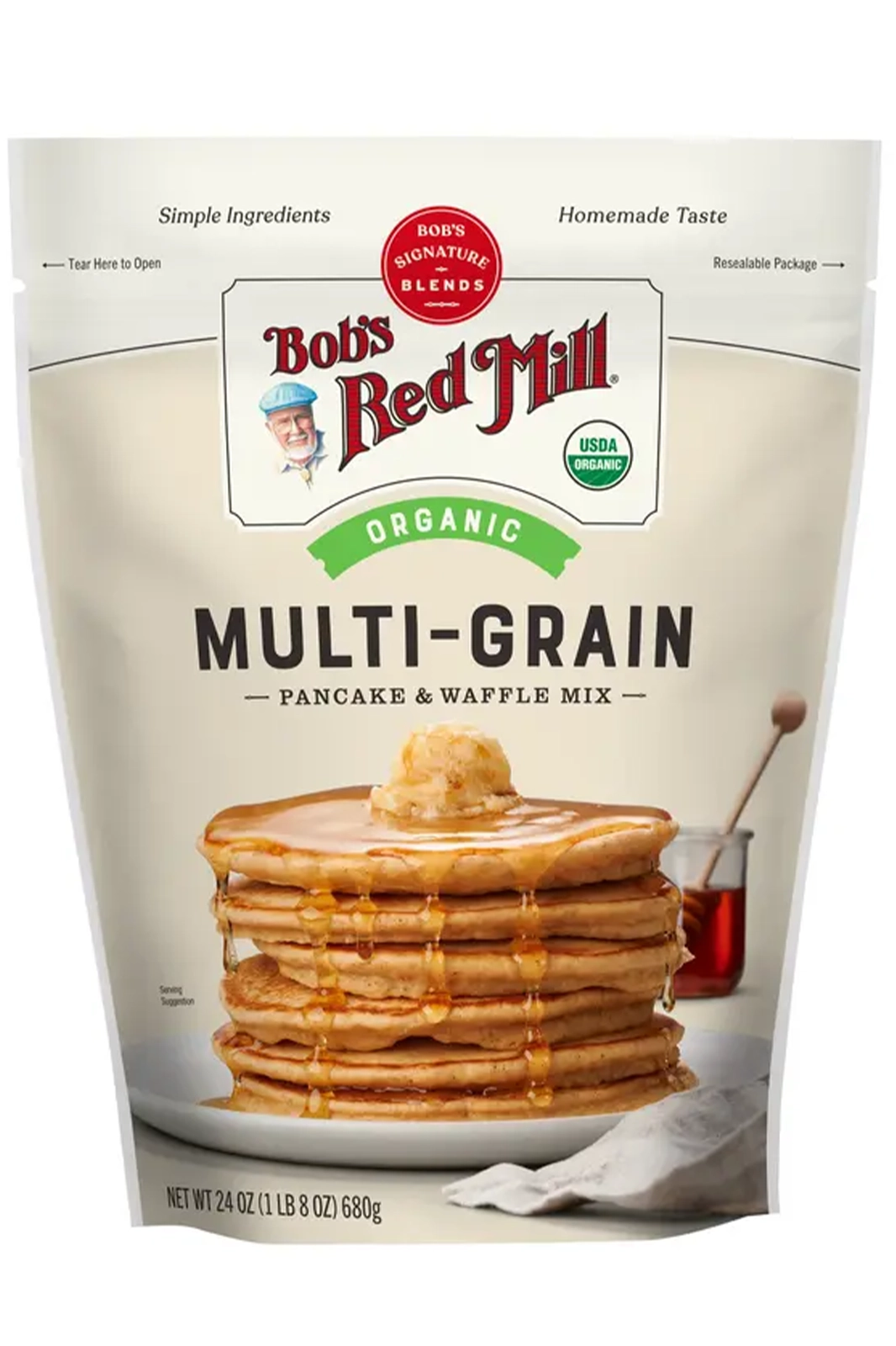 Organic Multi-Grain Pancake & Waffle Mix 680g (Bob's Red Mill ...