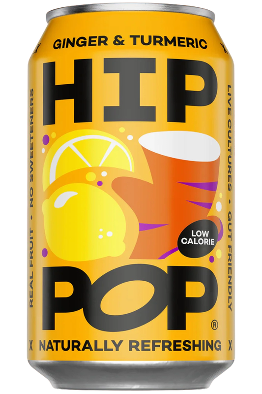 Ginger & Turmeric Soda 330ml (Hip Pop) | Healthy Supplies