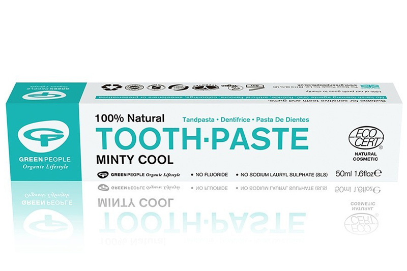 Minty Cool Fluoride-Free Toothpaste, Organic 50ml (Green People ...