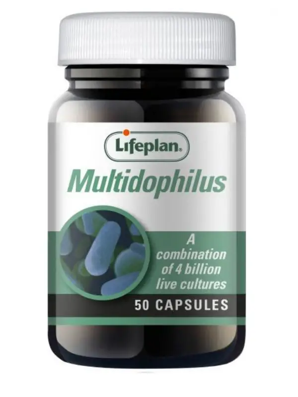 Multidophilus (Non Dairy Lactobacillus Complex) 50 Capsules (Lifeplan ...