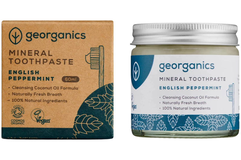 Natural Toothpaste - English Peppermint 60ml (Georganics) | Healthy ...