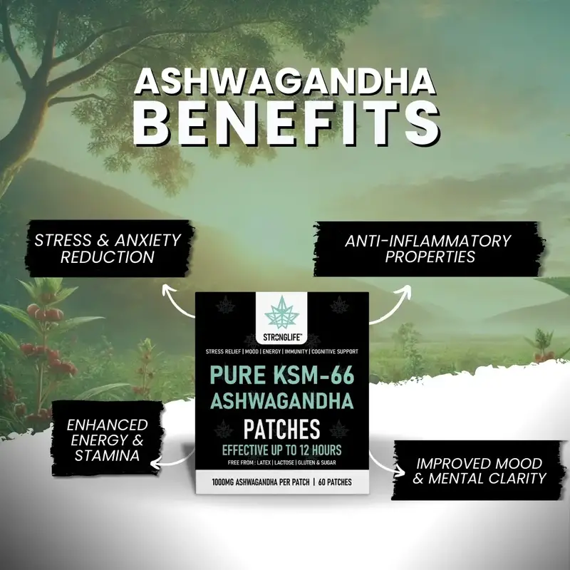 Pure KSM-66 Ashwagandha x 60 Patches (Stronglife) | Healthy Supplies