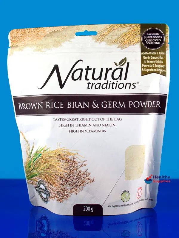 Brown Rice Bran and Germ Powder 200g (Natural Traditions) | Healthy ...