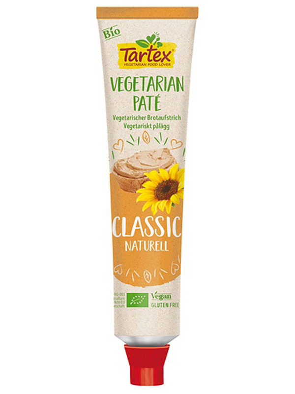 Classic Vegetarian Pâté, Organic 200g Tube (Tartex) | Healthy Supplies