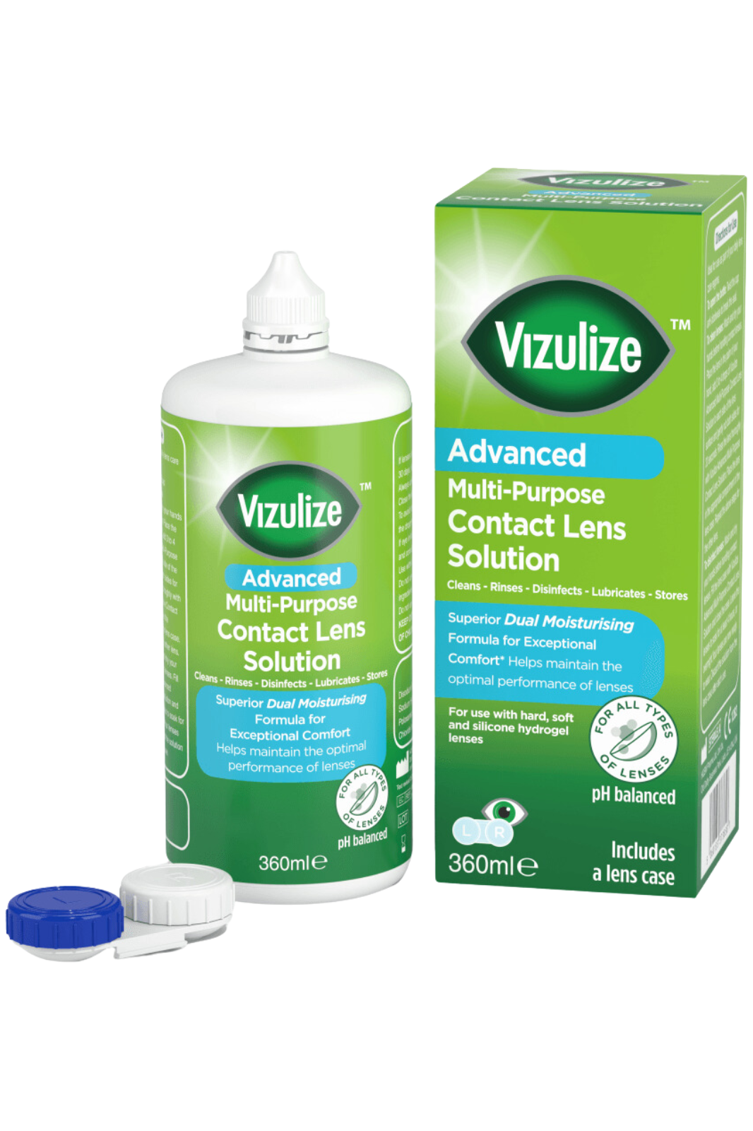 Advanced Multi Purpose Contact Lens Solution 360ml (Vizulize) | Healthy ...