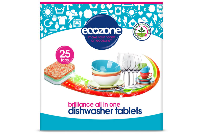 All-in-One Ultra Dishwasher Tablets - 25 Tablets (Ecozone) | Healthy ...