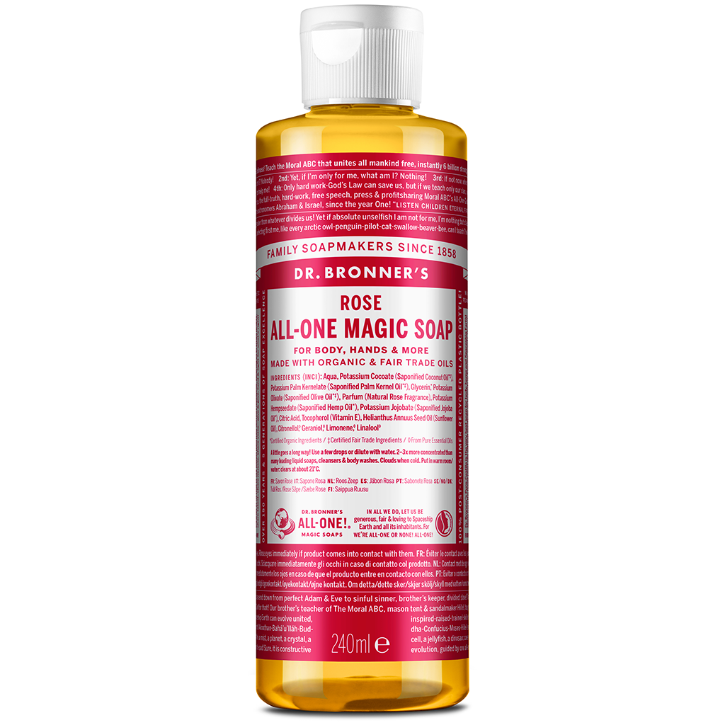 All-One Magic Rose Soap 240ml (Dr. Bronner's) | Healthy Supplies