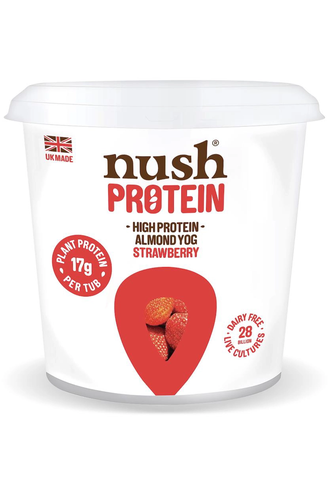 Almond Strawberry Yoghurt 350g (Nush) | Healthy Supplies