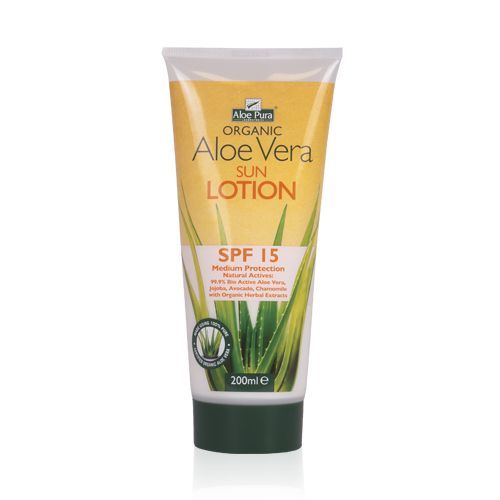 Aloe Vera Sun Lotion SPF15 200ml (Aloe Pura) | Healthy Supplies