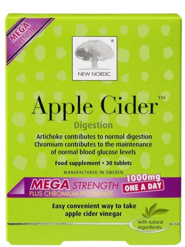 Apple Cider Mega Strength 30 tablets (New Nordic) | Healthy Supplies