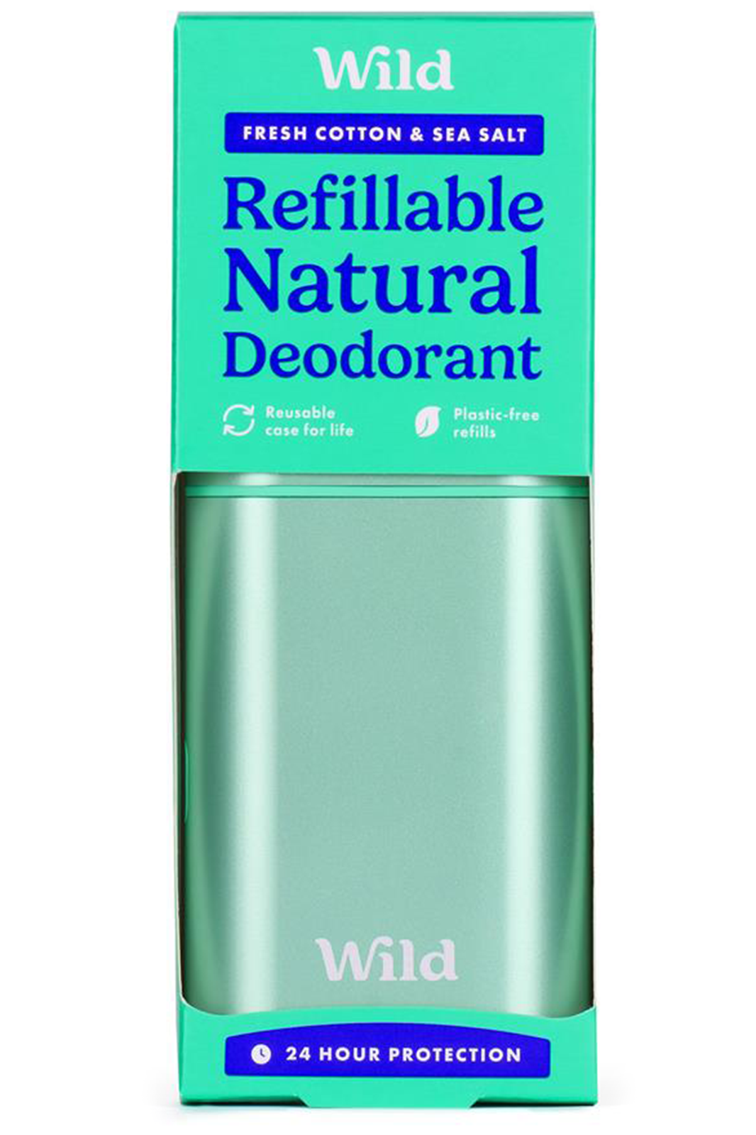 Aqua Case with Fresh Cotton & Sea Salt Deodorant 40g (Wild) | Healthy ...