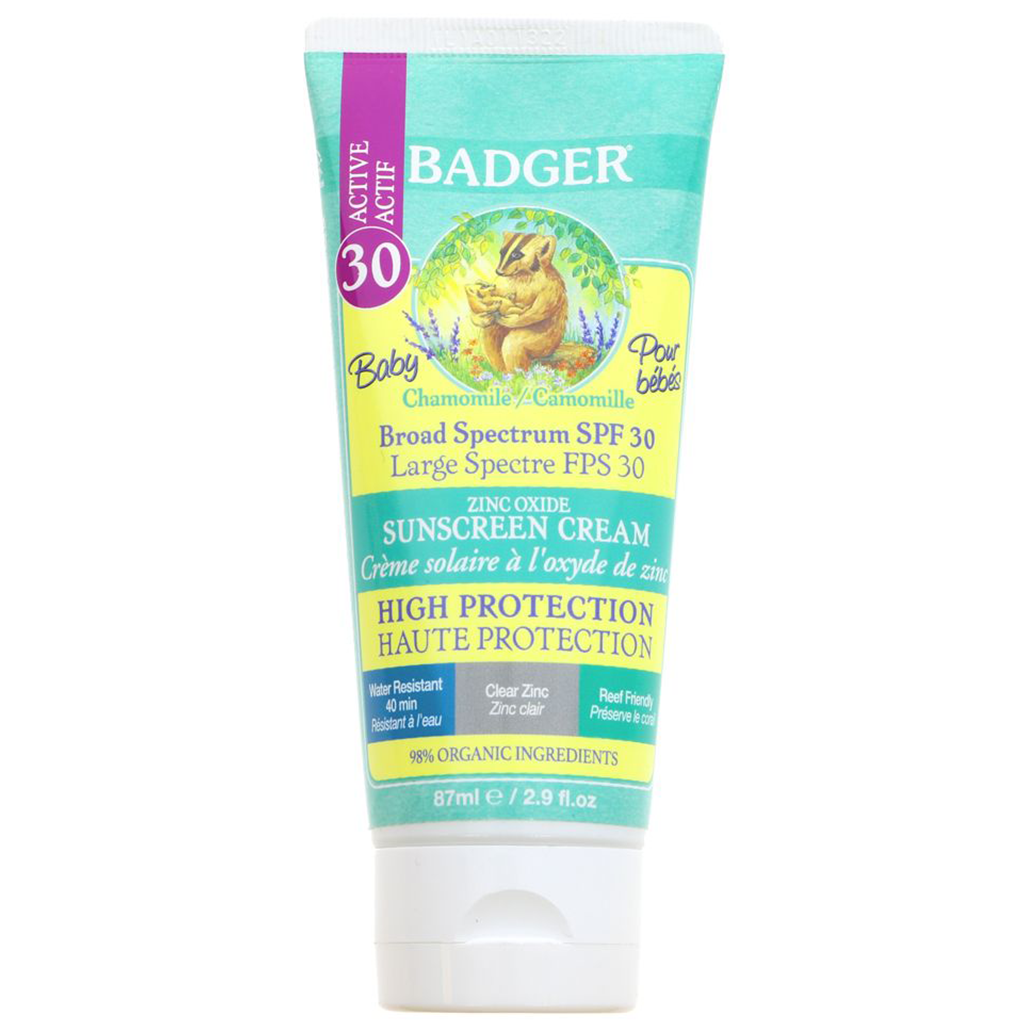 Baby Sunscreen SPF 30, Organic 87ml (Badger) | Healthy Supplies
