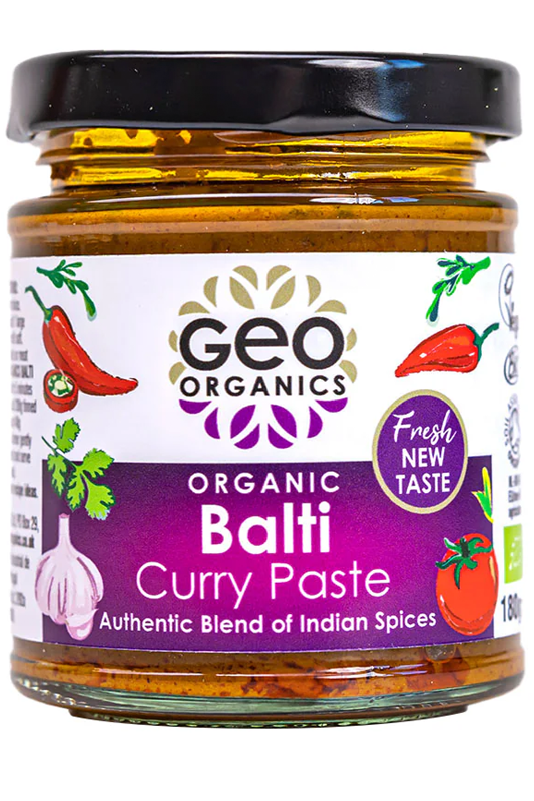Organic Balti Curry Paste 180g (Geo Organics) | Healthy Supplies