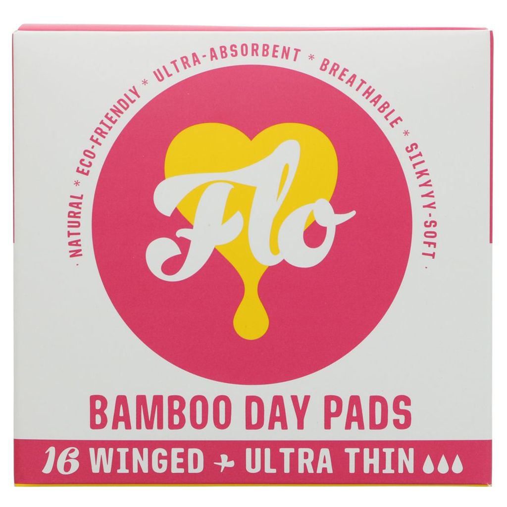 Organic Bamboo Day Pads 16 (Here We Flo) | Healthy Supplies