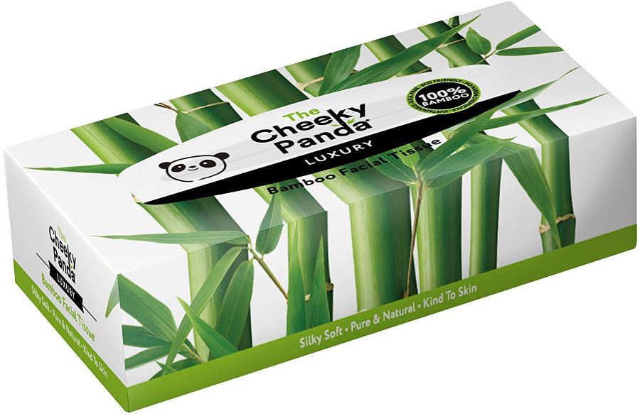Bamboo Facial Tissue Flat Box x 80 Sheets (Cheeky Panda) | Healthy Supplies