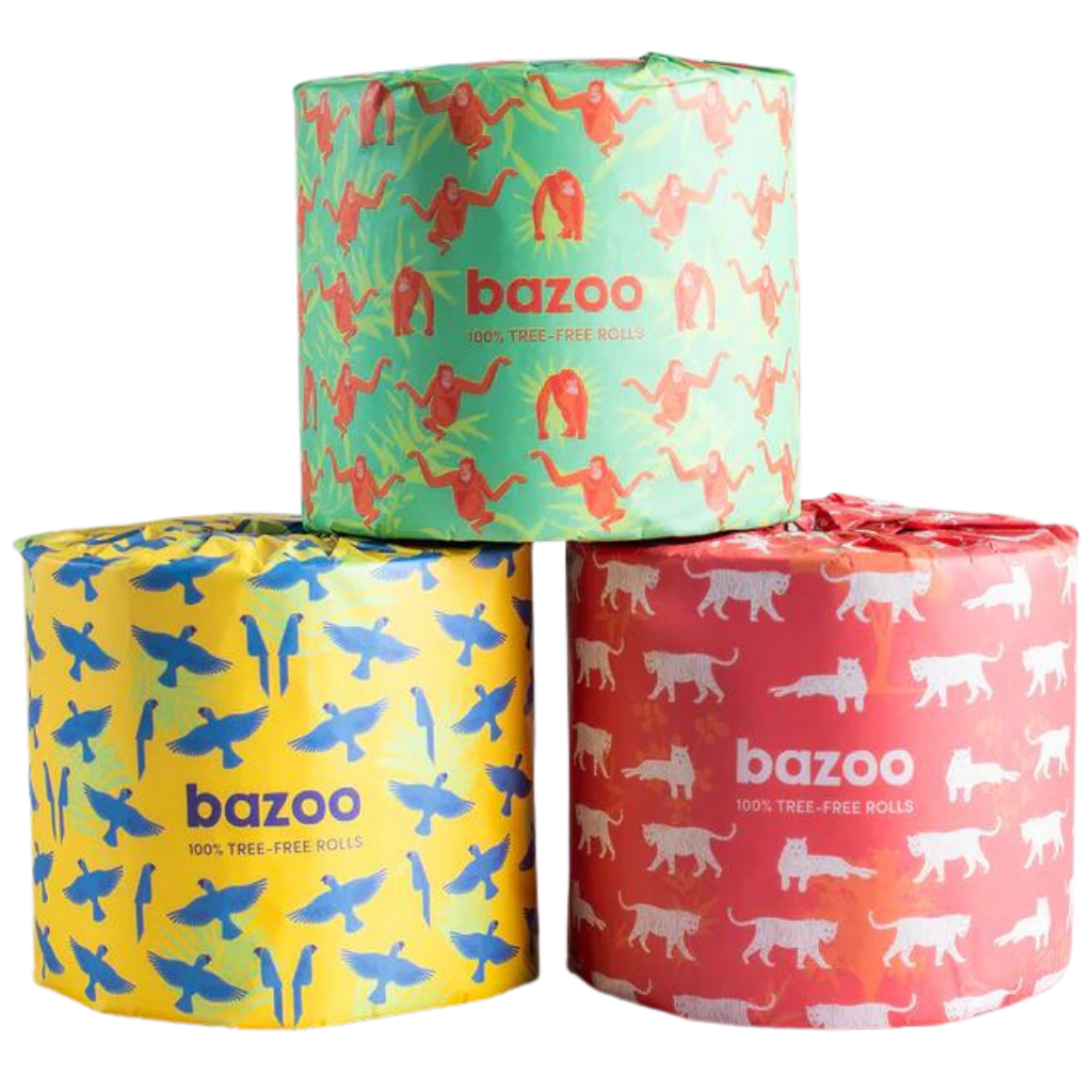 Bamboo Toilet Paper Wrapped 24 Rolls (Bazoo) | Healthy Supplies