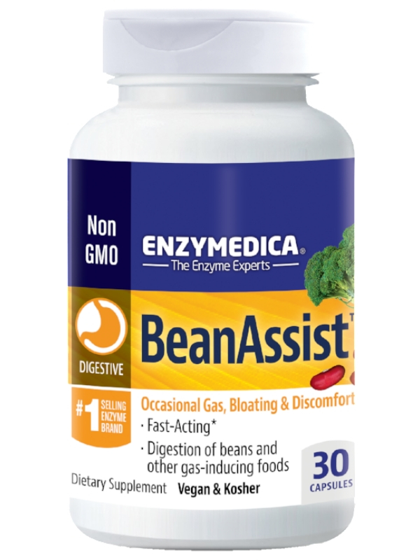 BeanAssist Digestive Supplements, 30 Capsules (Enzymedica) | Healthy ...