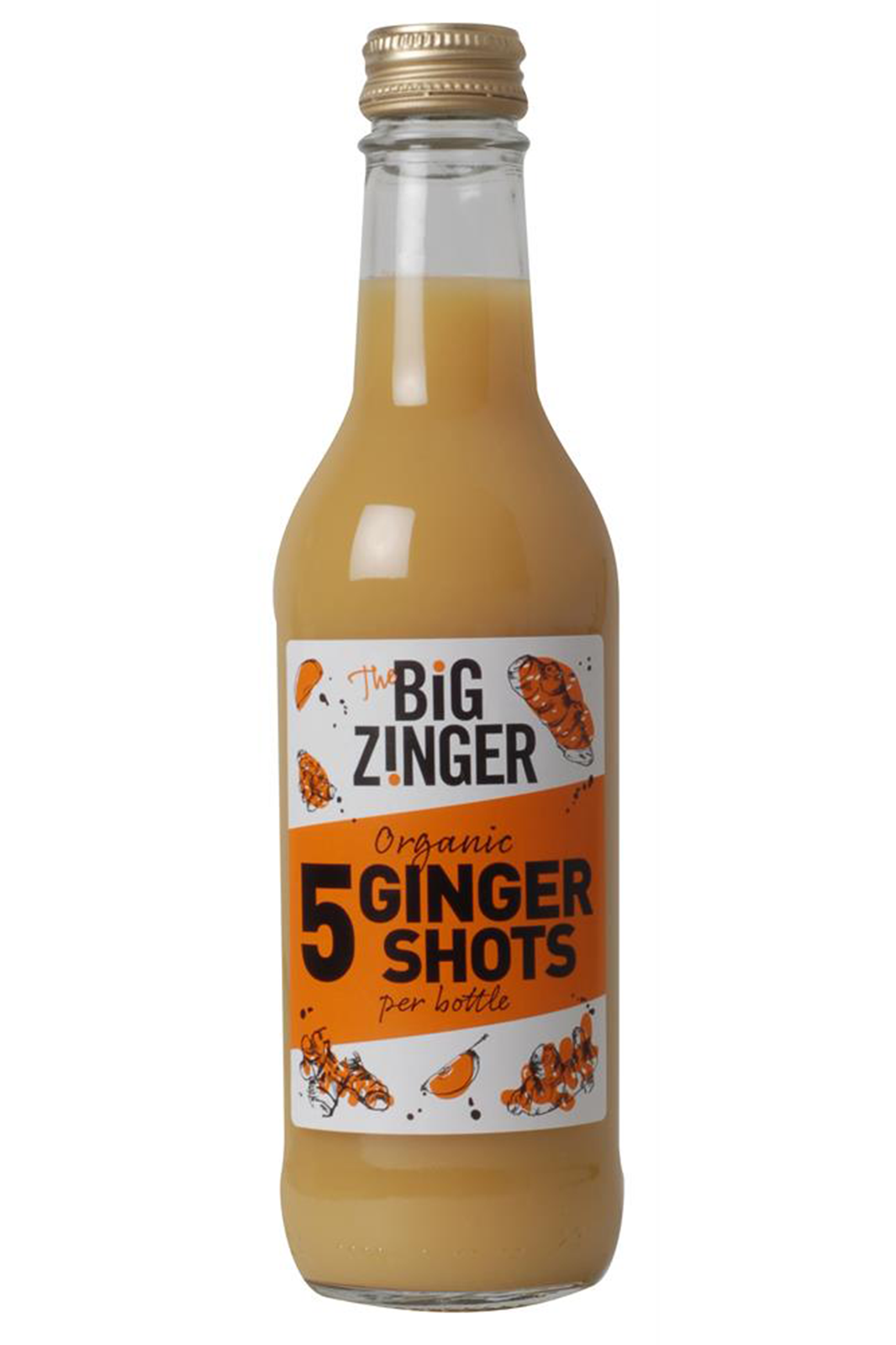 Organic Big Zinger Ginger x 5 Shots 330ml (James White) | Healthy Supplies
