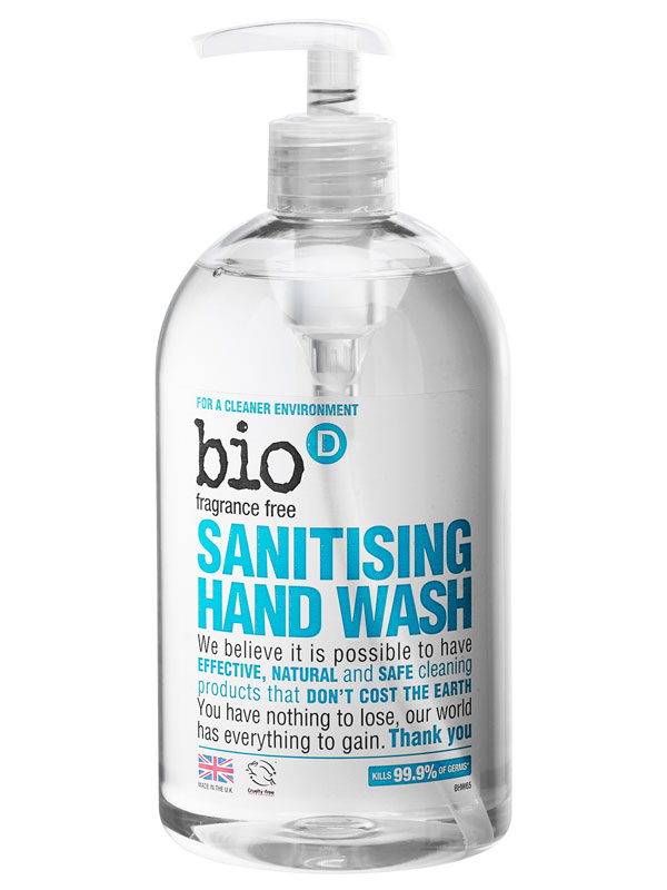 Fragrance Free Sanitising Hand Wash 500ml (Bio D) | Healthy Supplies
