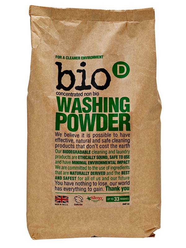 Non-Bio Washing Powder 2kg (Bio D) | Healthy Supplies