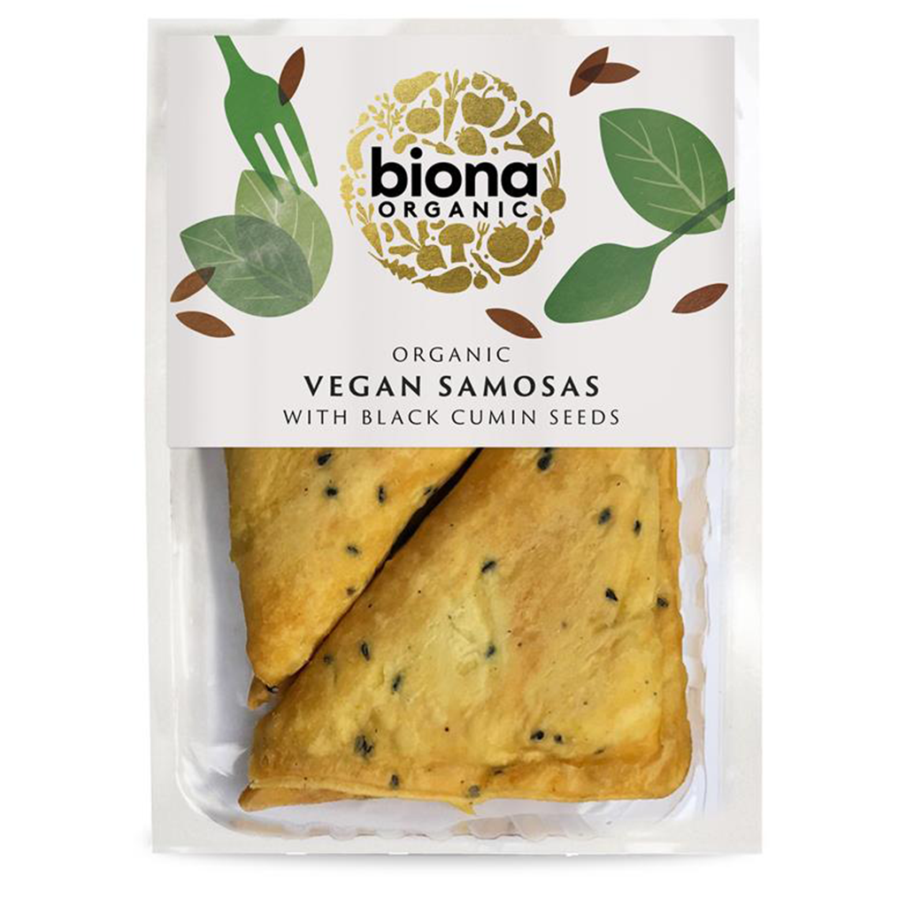 Organic Vegan Samosas with Black Cumin Seeds 230g (Biona) | Healthy ...