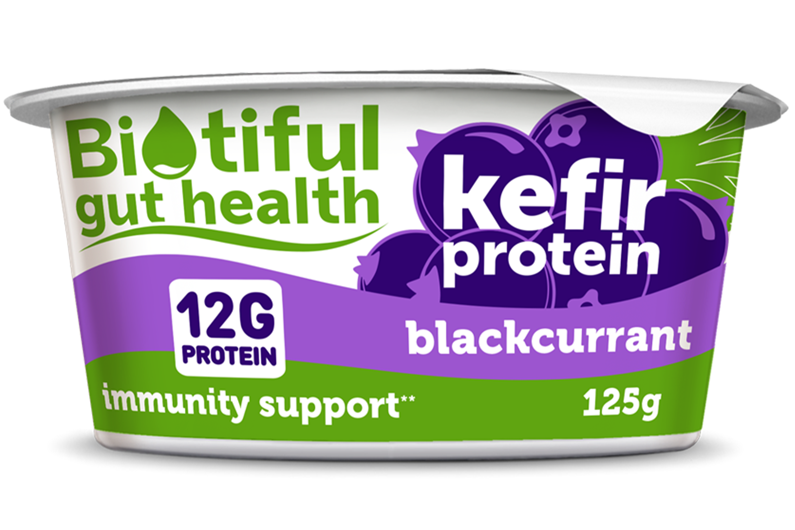 Blackcurrant Protein Kefir 125g (Biotiful Dairy) | Healthy Supplies